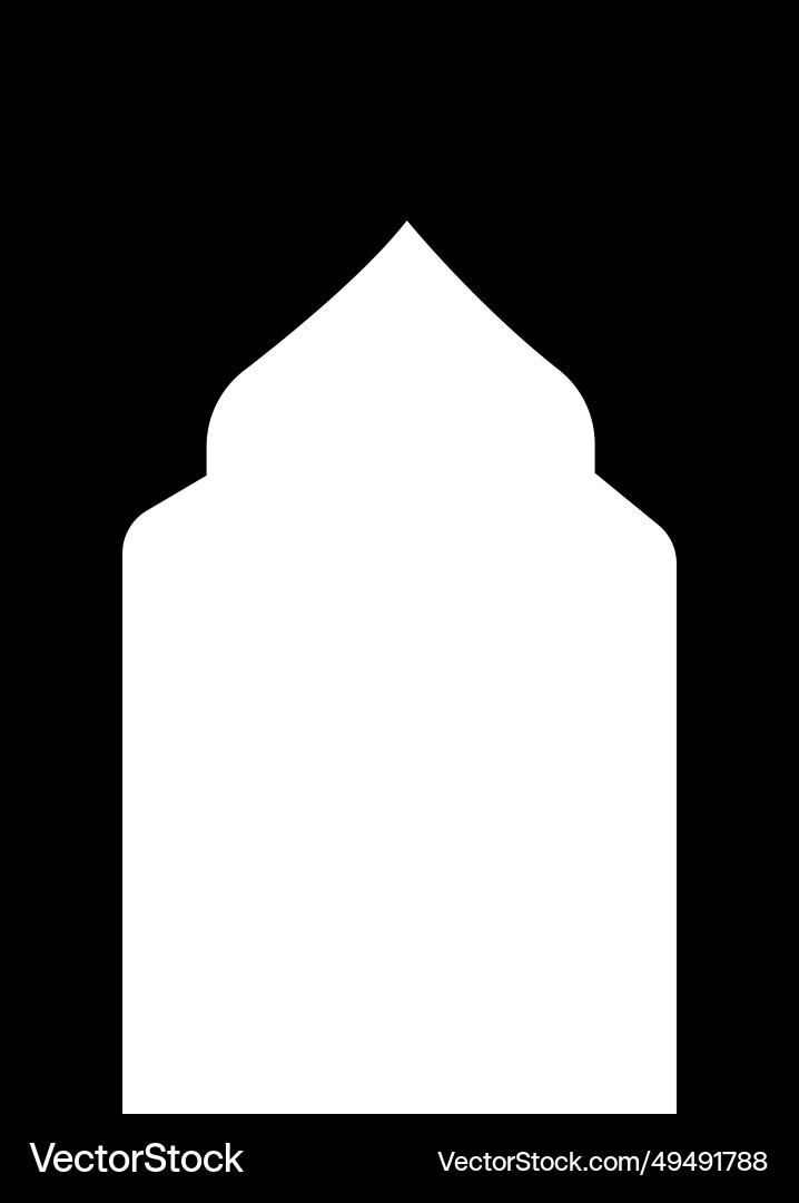 Arabic arch window and doors icon traditional Vector Image