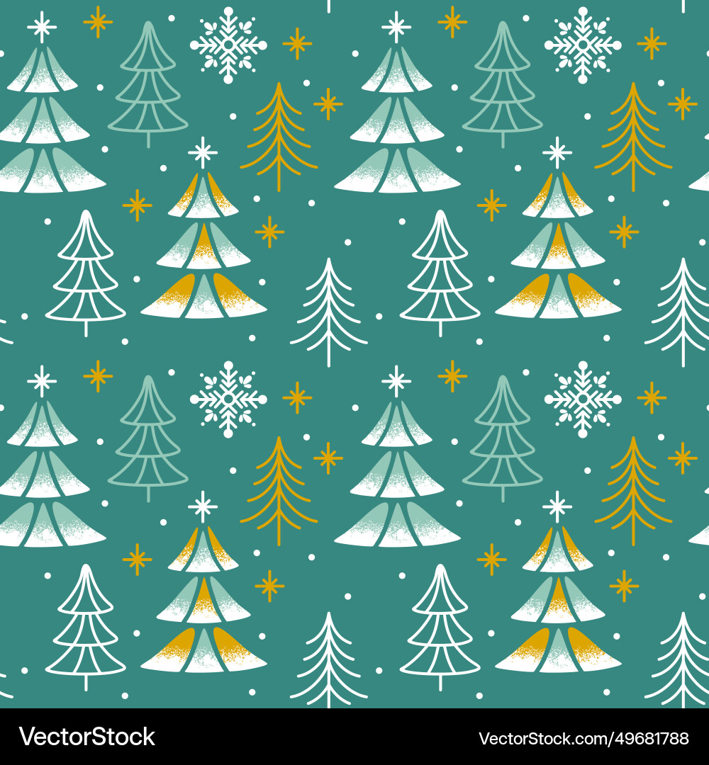 Christmas tree on the green background Royalty Free Vector