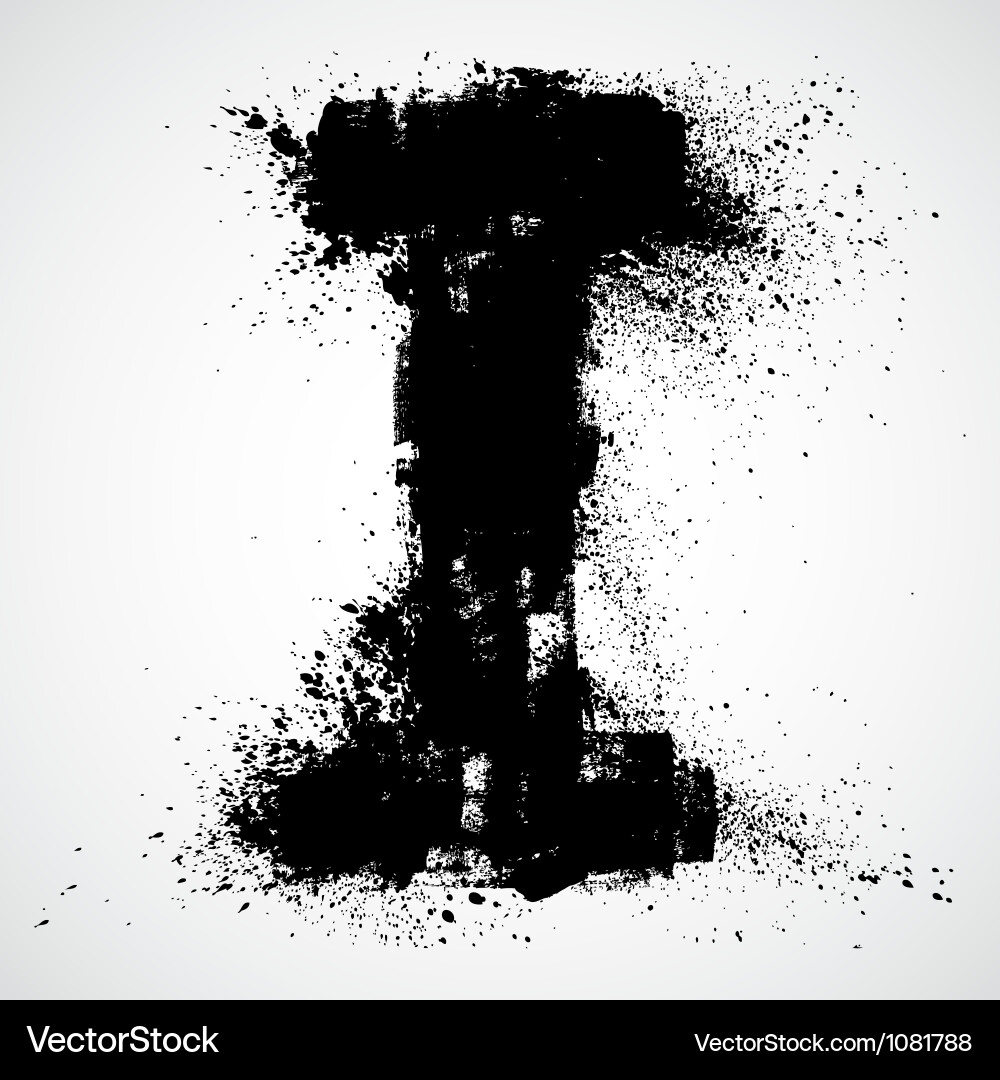 Grunge letter - alphabet symbol design Royalty Free Vector