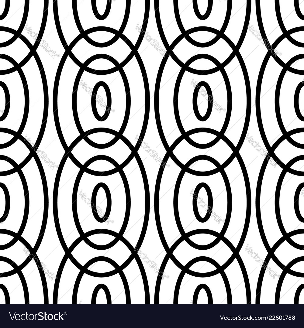 Interlocking intersecting circles seamless Vector Image