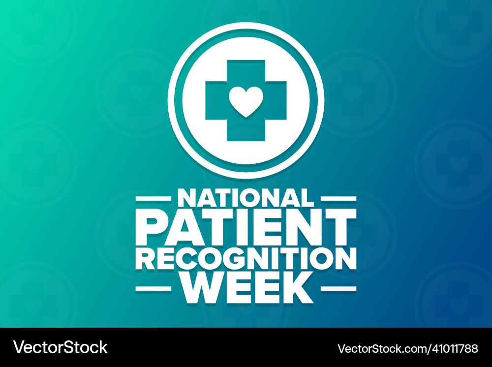 National patient recognition week holiday concept Vector Image