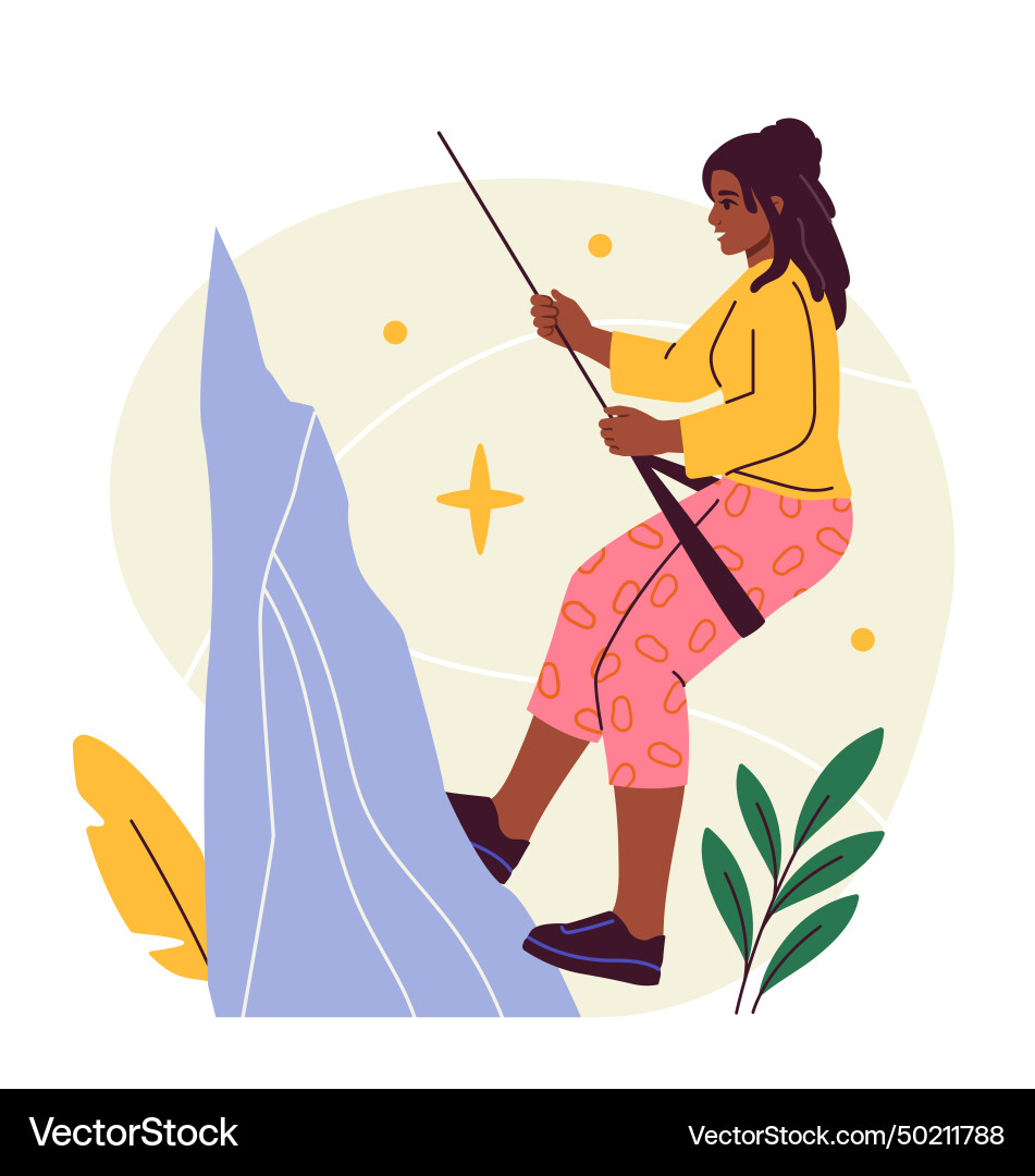 Person achieve goals concept Royalty Free Vector Image