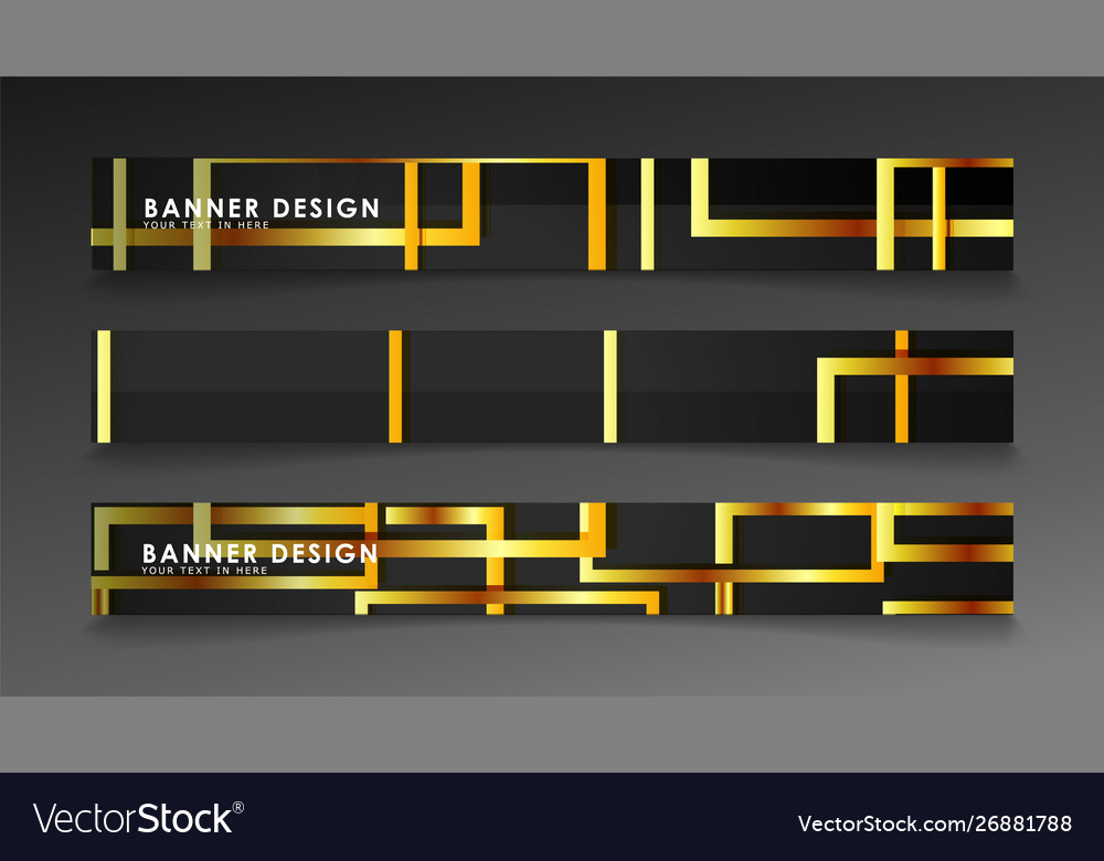 Set a banner with rectangular background Vector Image