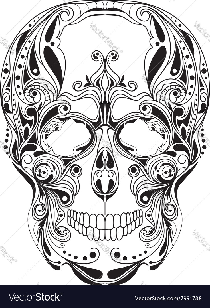 Skull pattern Royalty Free Vector Image - VectorStock
