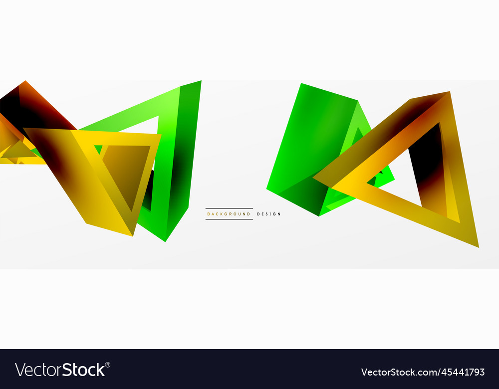 3d triangle abstract background basic shape Vector Image