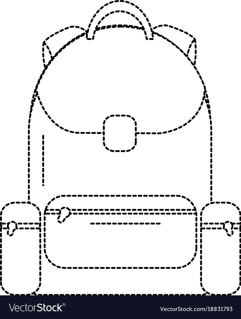 Backpack school icon image Royalty Free Vector Image