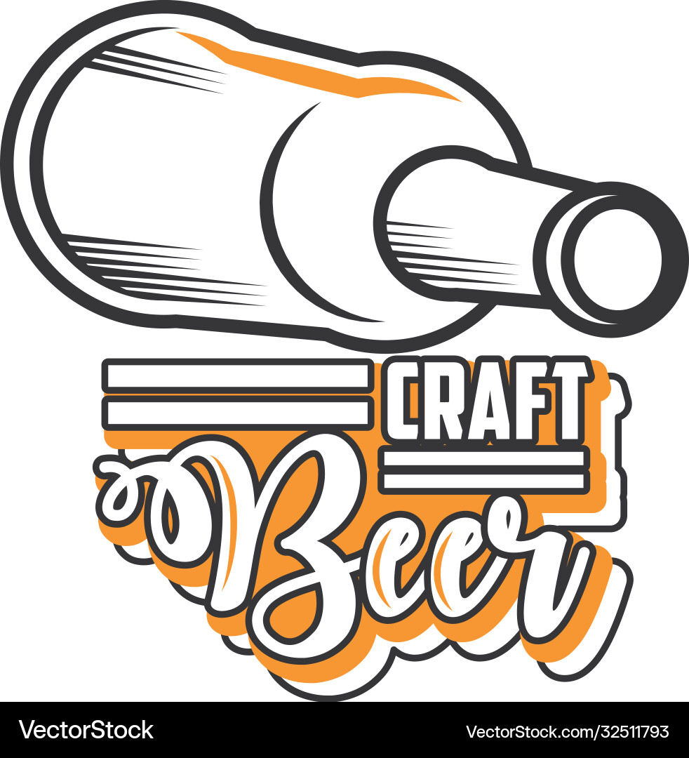 Craft beer festival bottled Royalty Free Vector Image