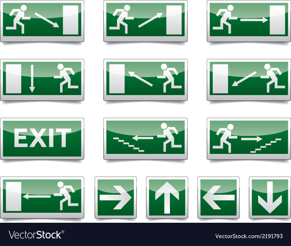 Danger exit warning sign Royalty Free Vector Image