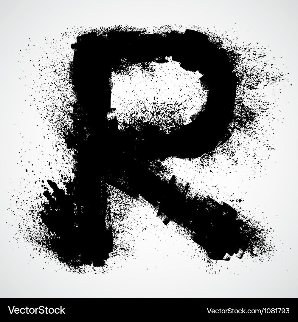 Grunge letter - alphabet symbol design Royalty Free Vector