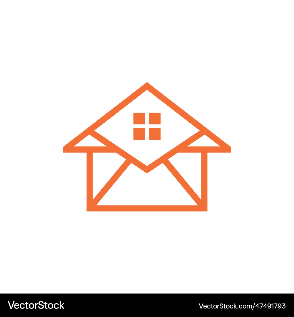 Home mail abstract logo icon house mail logo Vector Image