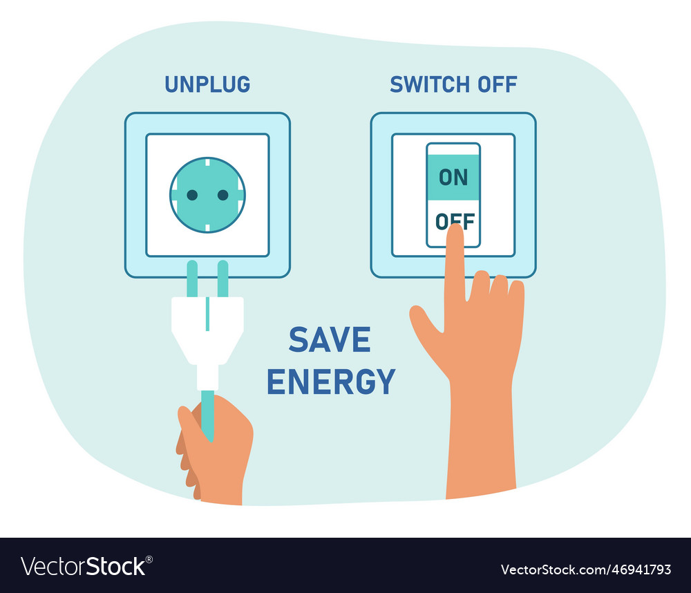 Saving energy tips Royalty Free Vector Image - VectorStock Saving energy tips Royalty Free Vector Image - VectorStock