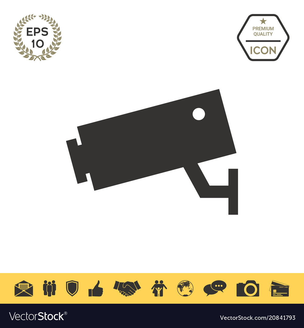 Security camera icon Royalty Free Vector Image