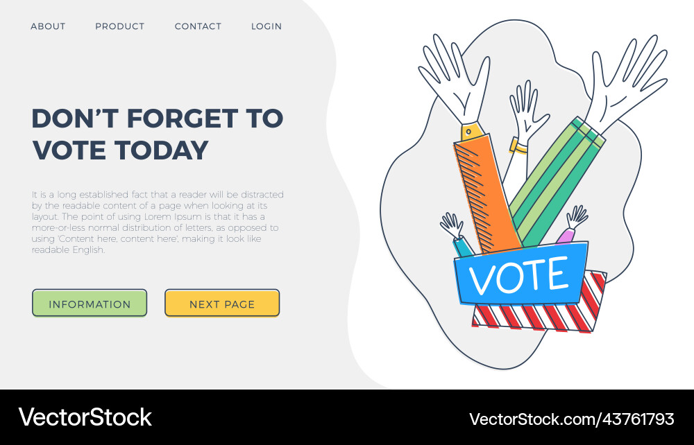 Set of hand draw hands voting concept Royalty Free Vector