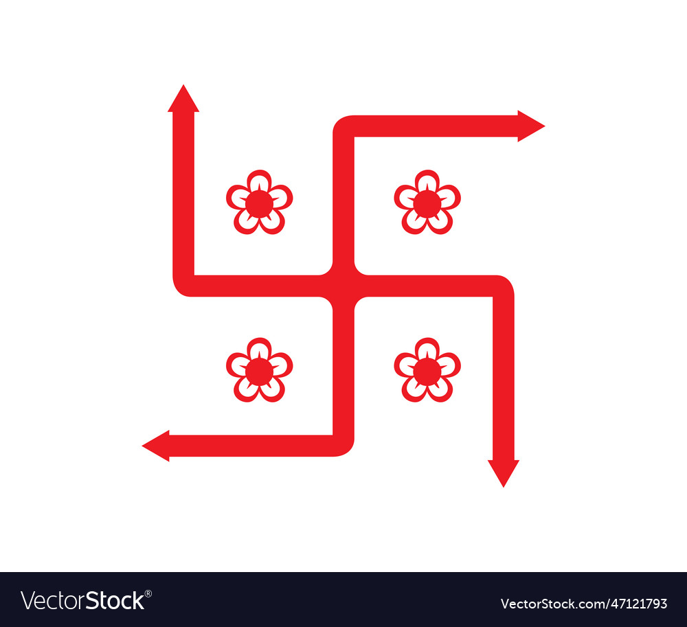 Swastika icon design template Royalty Free Vector Image