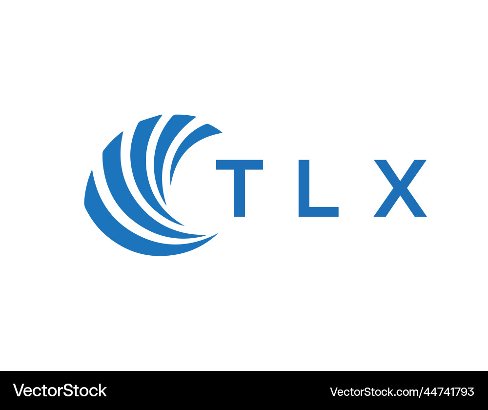 Tlx letter logo design on white background Vector Image