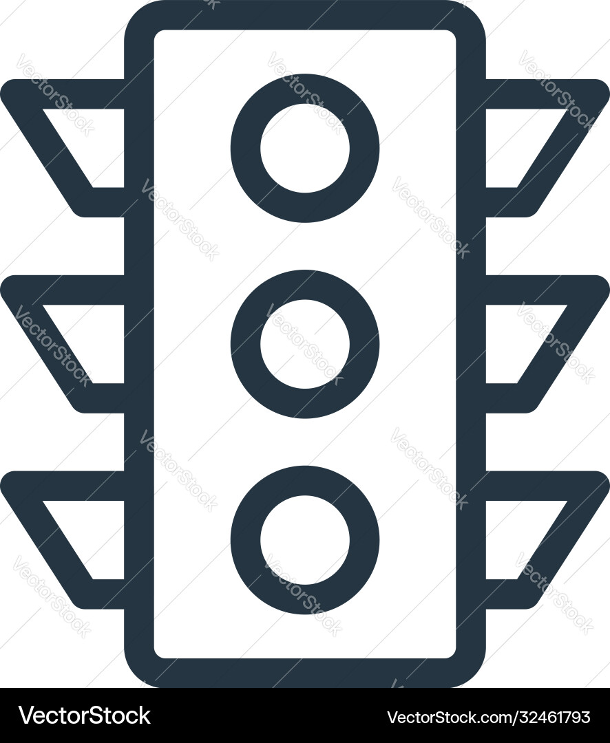 Traffic signal icon isolated on white background Vector Image