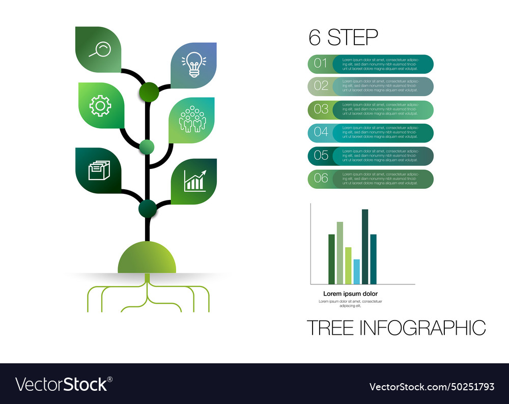 Tree info 6 Royalty Free Vector Image - VectorStock