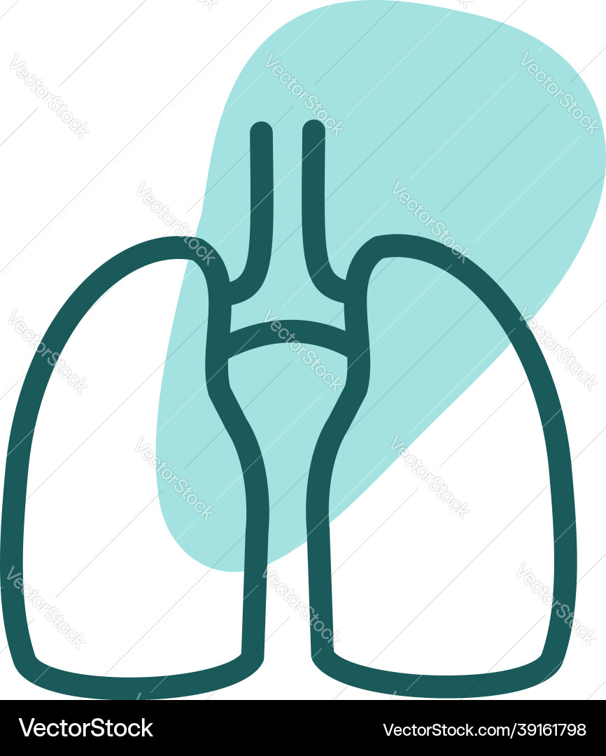 Blue lungs on a white background Royalty Free Vector Image