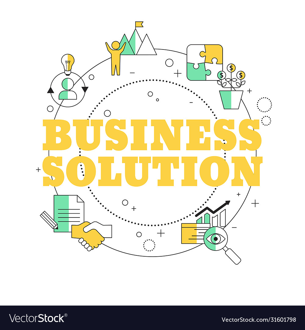 Business solution concept solution Royalty Free Vector Image