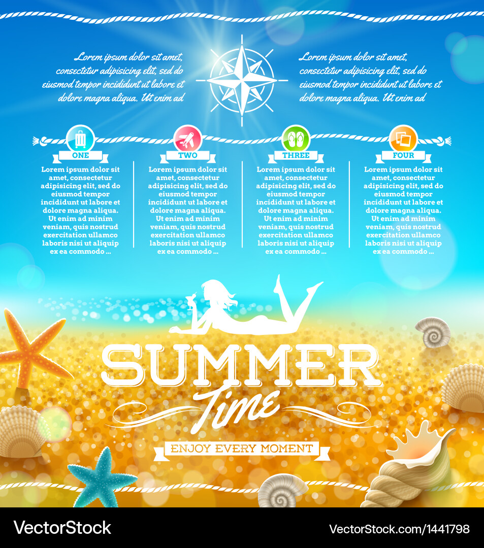 Summer vacation and travel design Royalty Free Vector Image