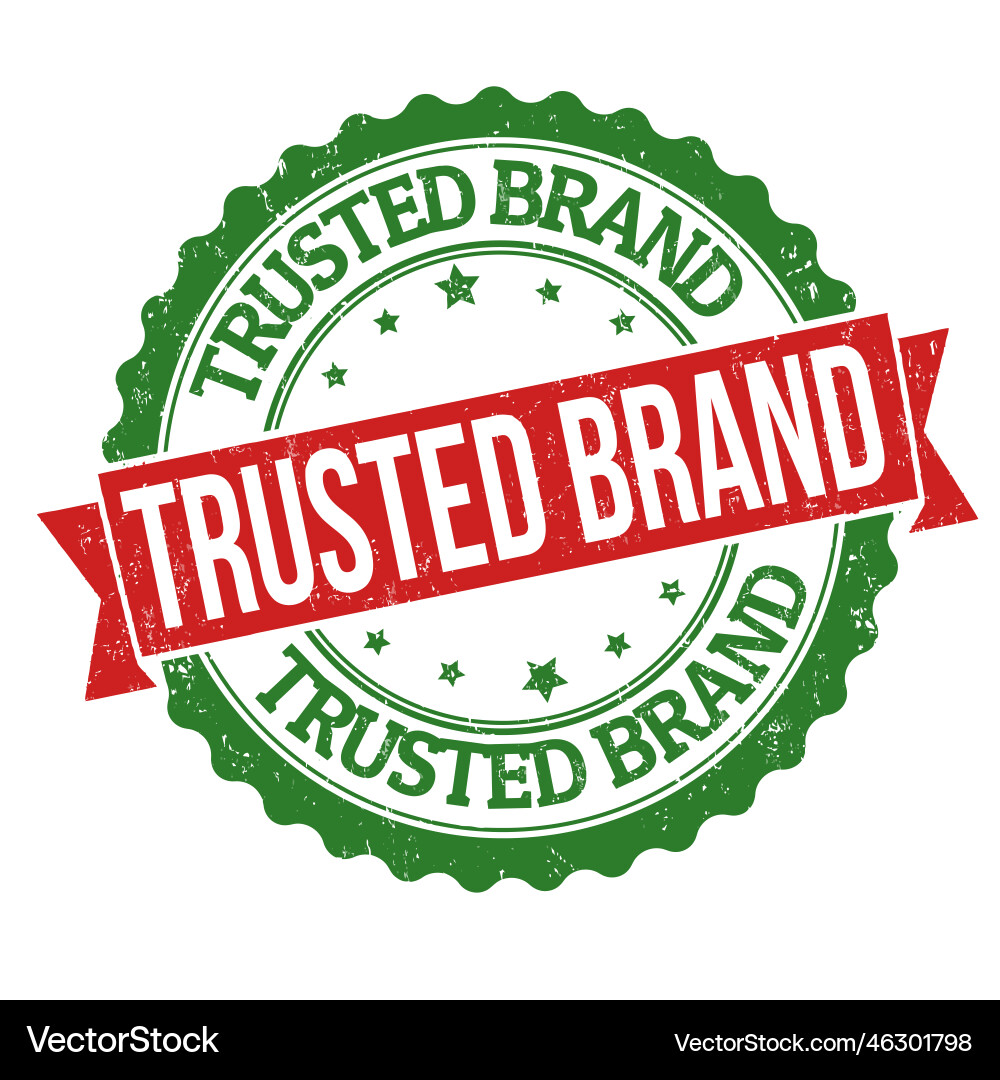 Trusted brand grunge rubber stamp Royalty Free Vector Image
