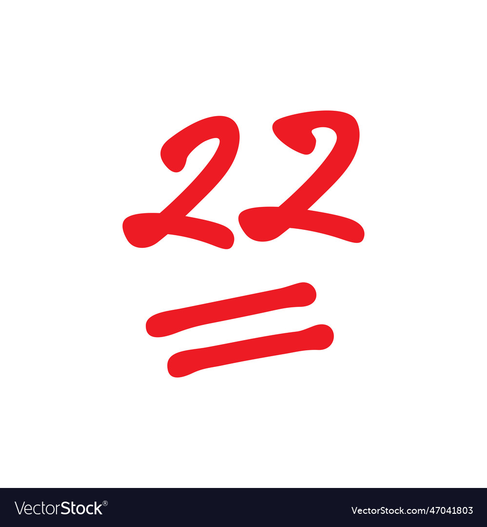 22 points test score twenty two mark Royalty Free Vector 22 points test score twenty two mark Royalty Free Vector