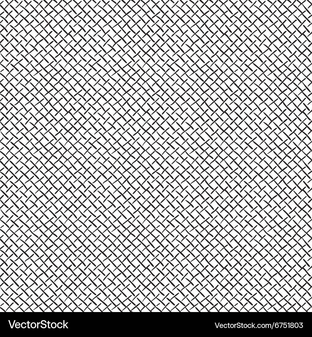 Abstract Black Hand Sketched Grid Seamless Vector Image
