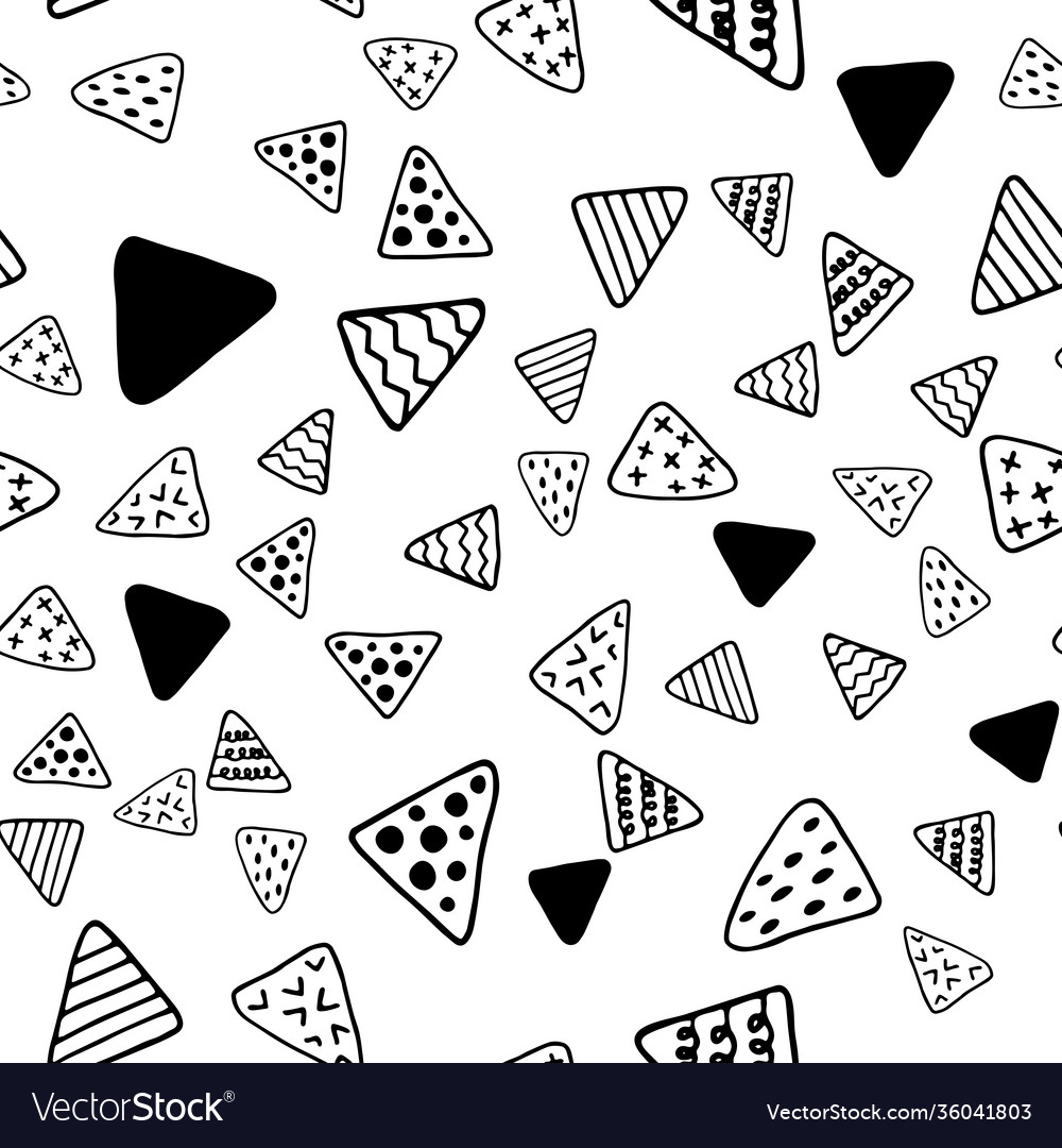 Abstract triangle seamless pattern hand Royalty Free Vector