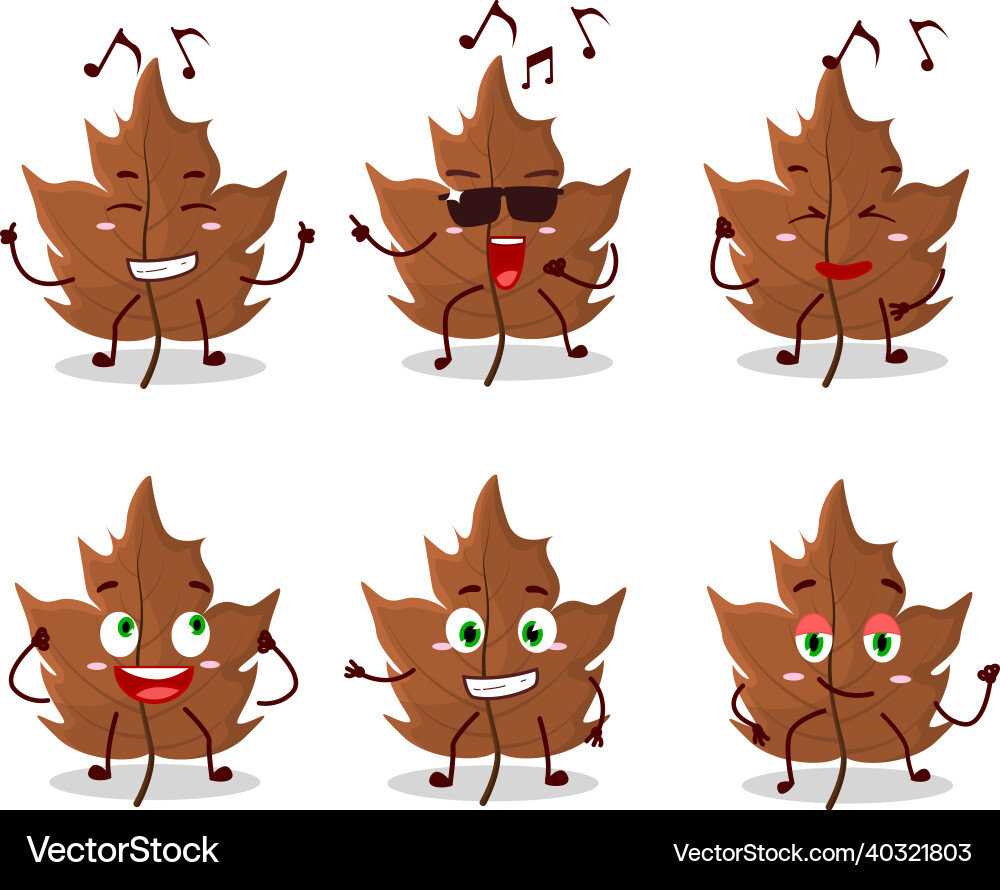An image of maple dried leaf dancer cartoon Vector Image