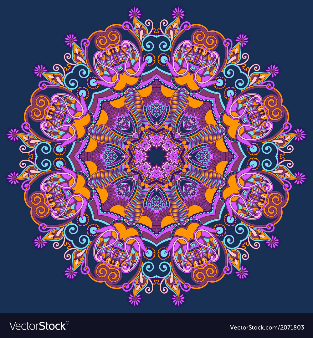 Circle ornament ornamental round lace Royalty Free Vector