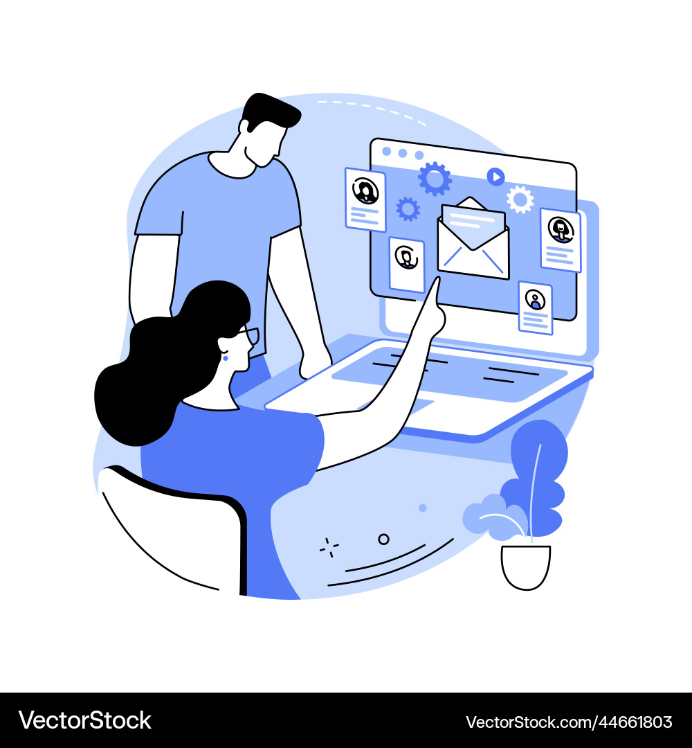 E-mail marketing isolated cartoon Royalty Free Vector Image