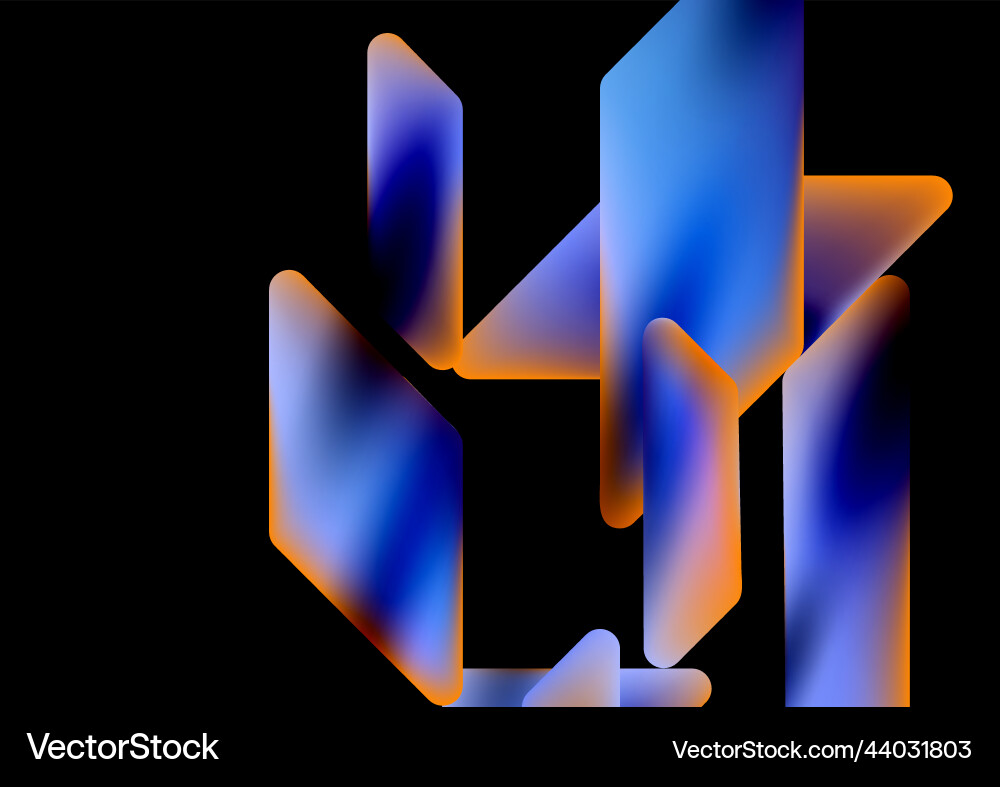 Fluid color dynamic geometric shapes abstract Vector Image