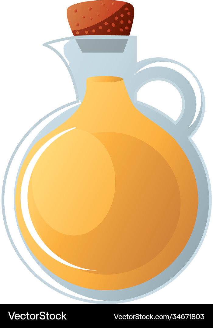 Jar with olive oil cooking flat icon Royalty Free Vector