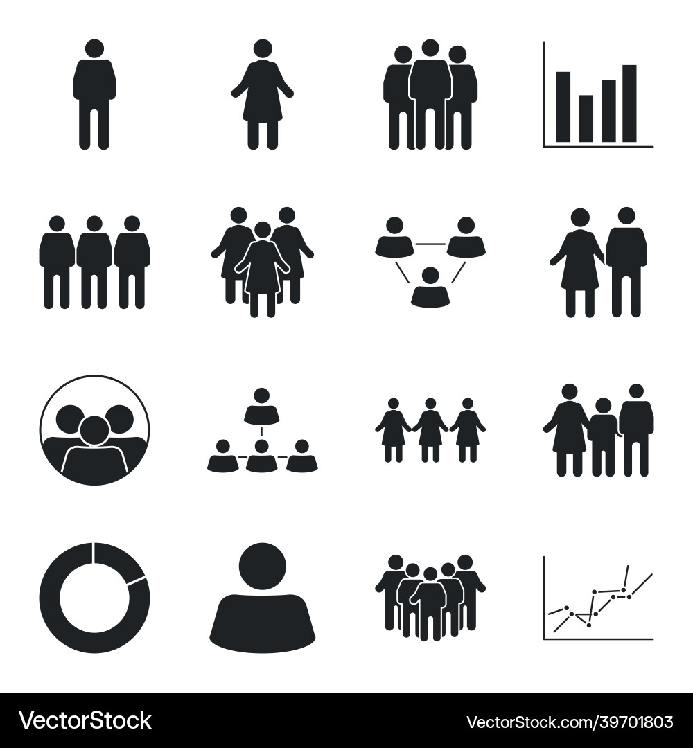 Pictograph population and infographic Royalty Free Vector