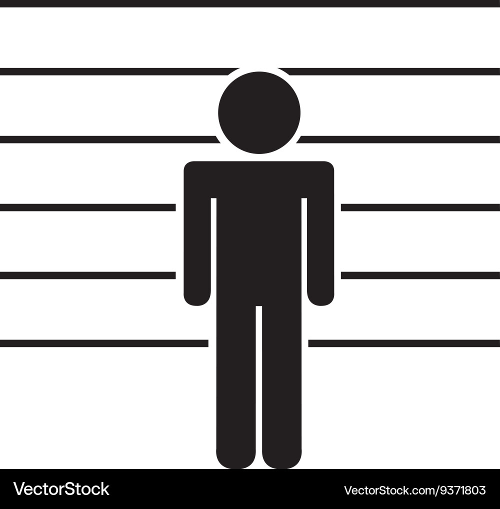Prisoner in signing isolated icon design Vector Image