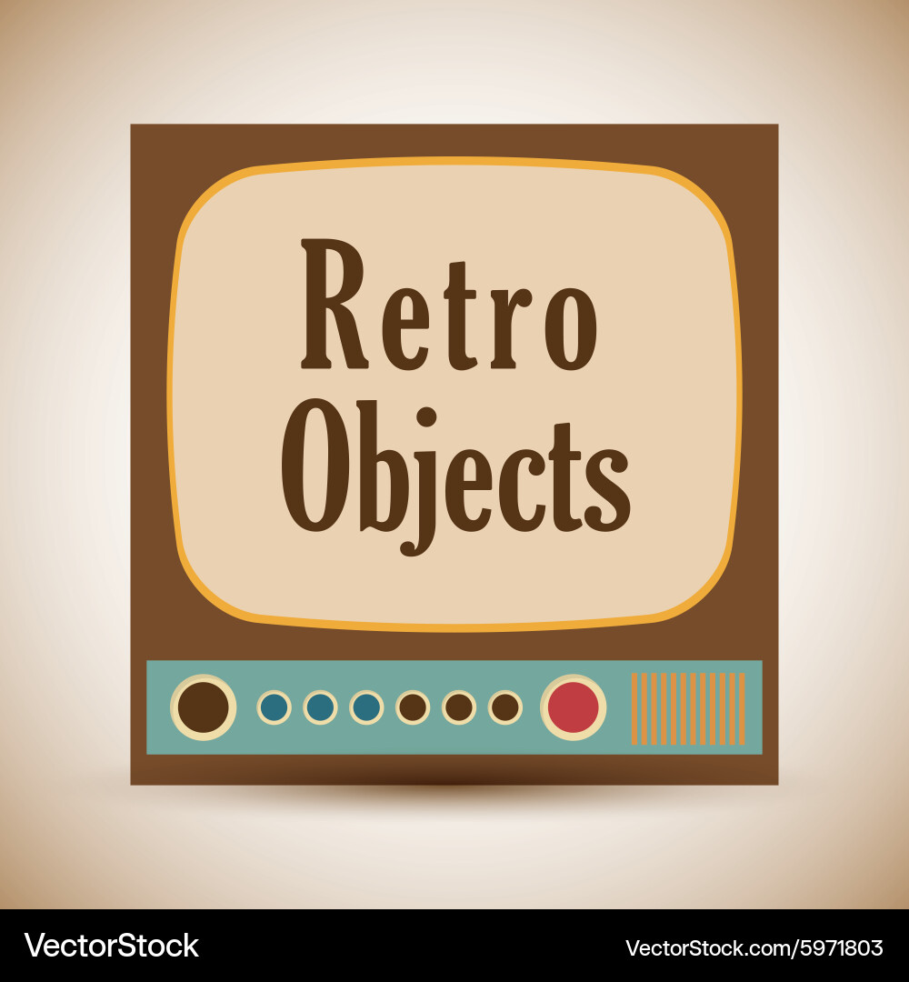 Retro objects vintage design Royalty Free Vector Image