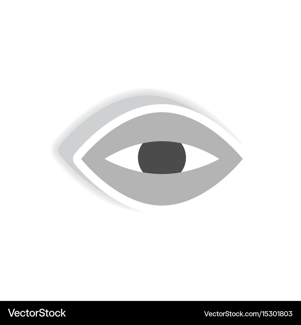 Stylish icon in paper sticker style eye problems Vector Image