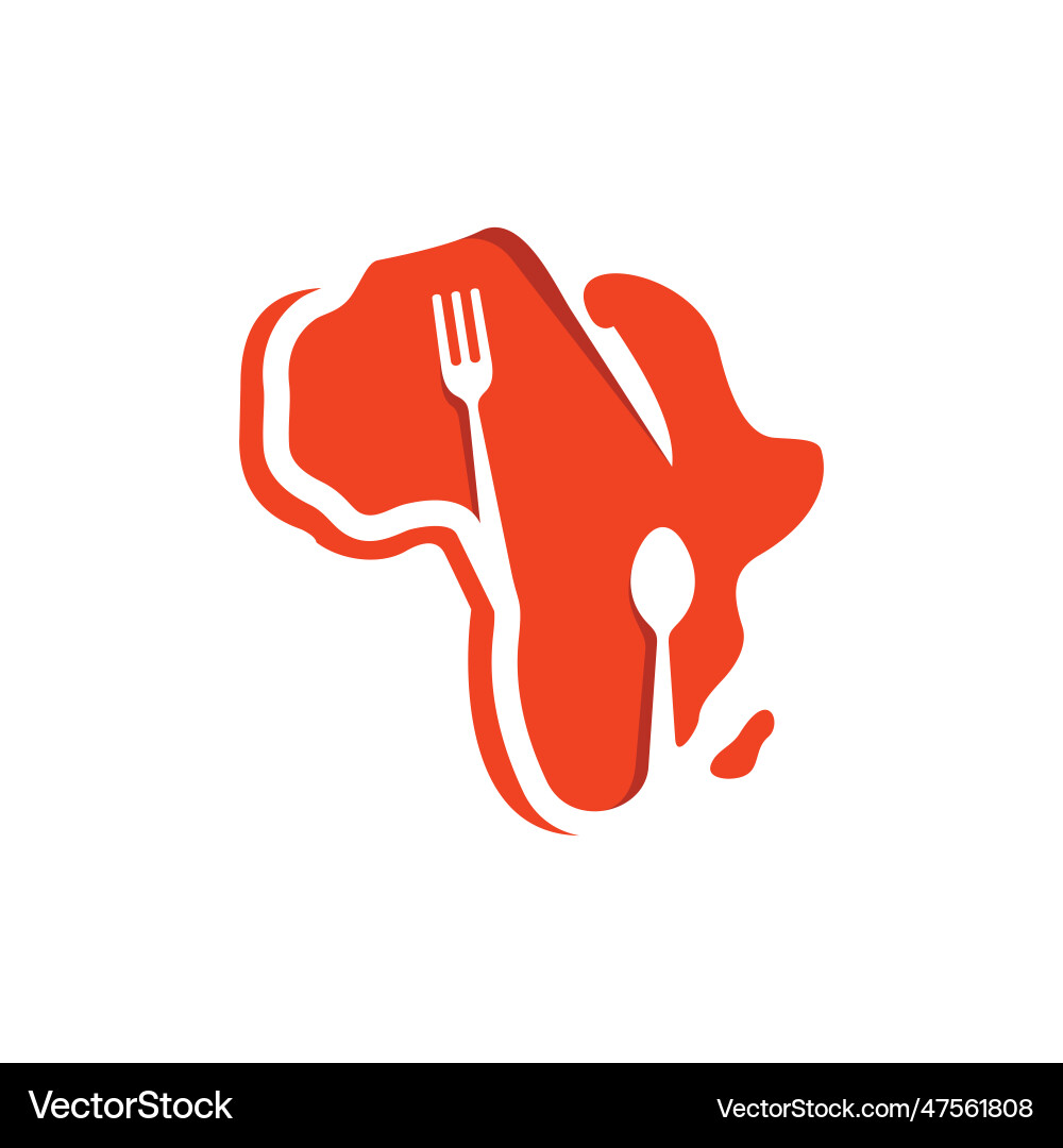 African food restaurant logo Royalty Free Vector Image