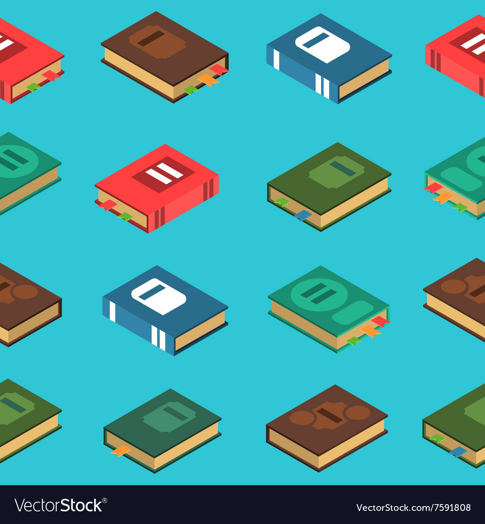 Book seamless pattern Royalty Free Vector Image