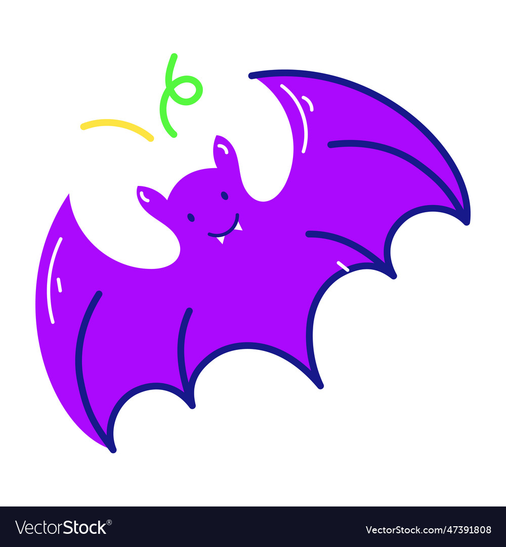 Flying bat Royalty Free Vector Image - VectorStock