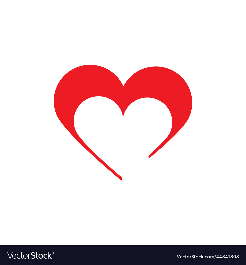 Heart icon logo design template isolated Vector Image