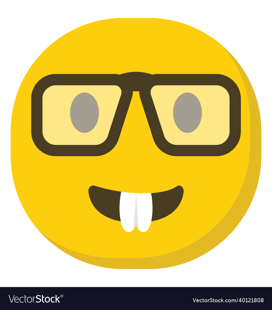 Nerd face Royalty Free Vector Image - VectorStock