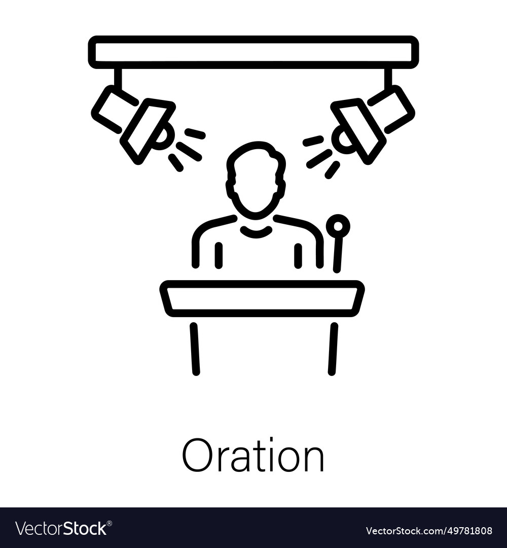 Oration Royalty Free Vector Image - VectorStock