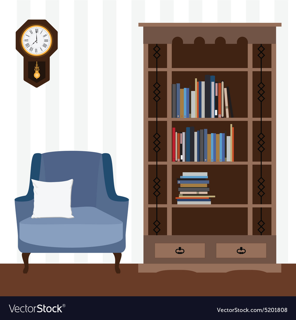 Reading room Royalty Free Vector Image - VectorStock