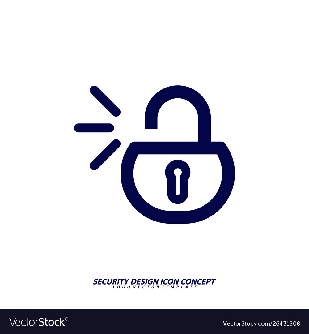 Security Icon Logo Design Protection Royalty Free Vector