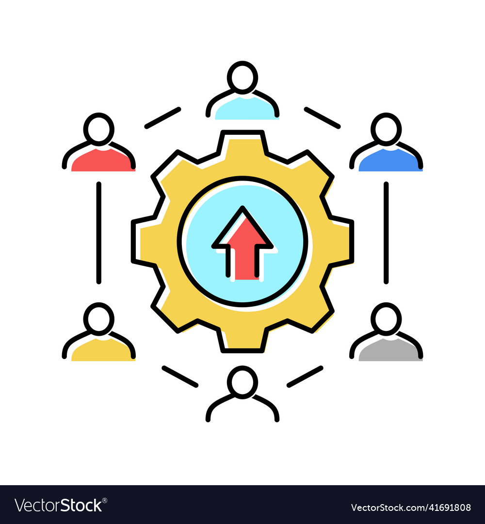 Social development color icon Royalty Free Vector Image Social development color icon Royalty Free Vector Image
