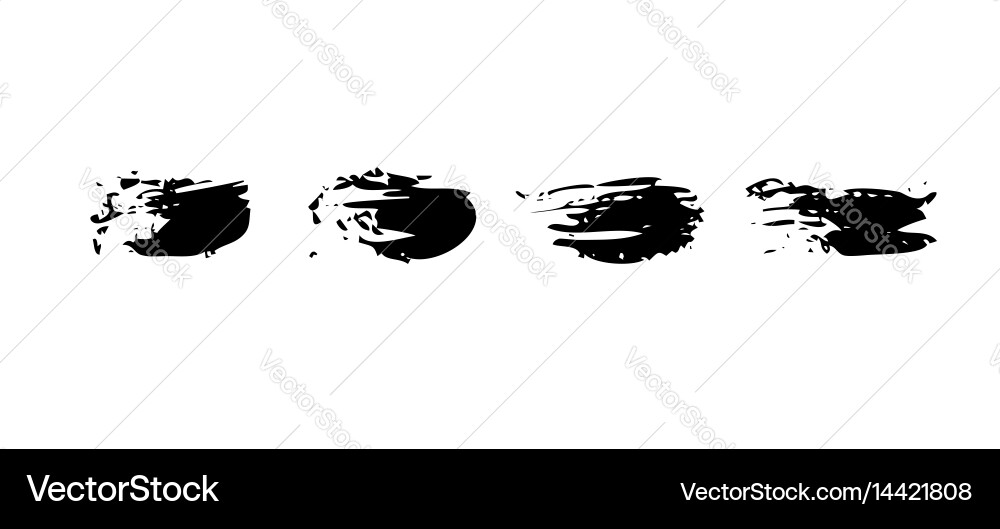 Spot ink brush black on white background Vector Image