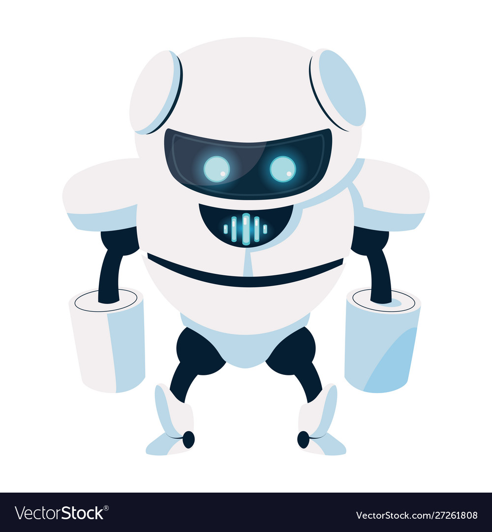 Technology robot cartoon design Royalty Free Vector Image