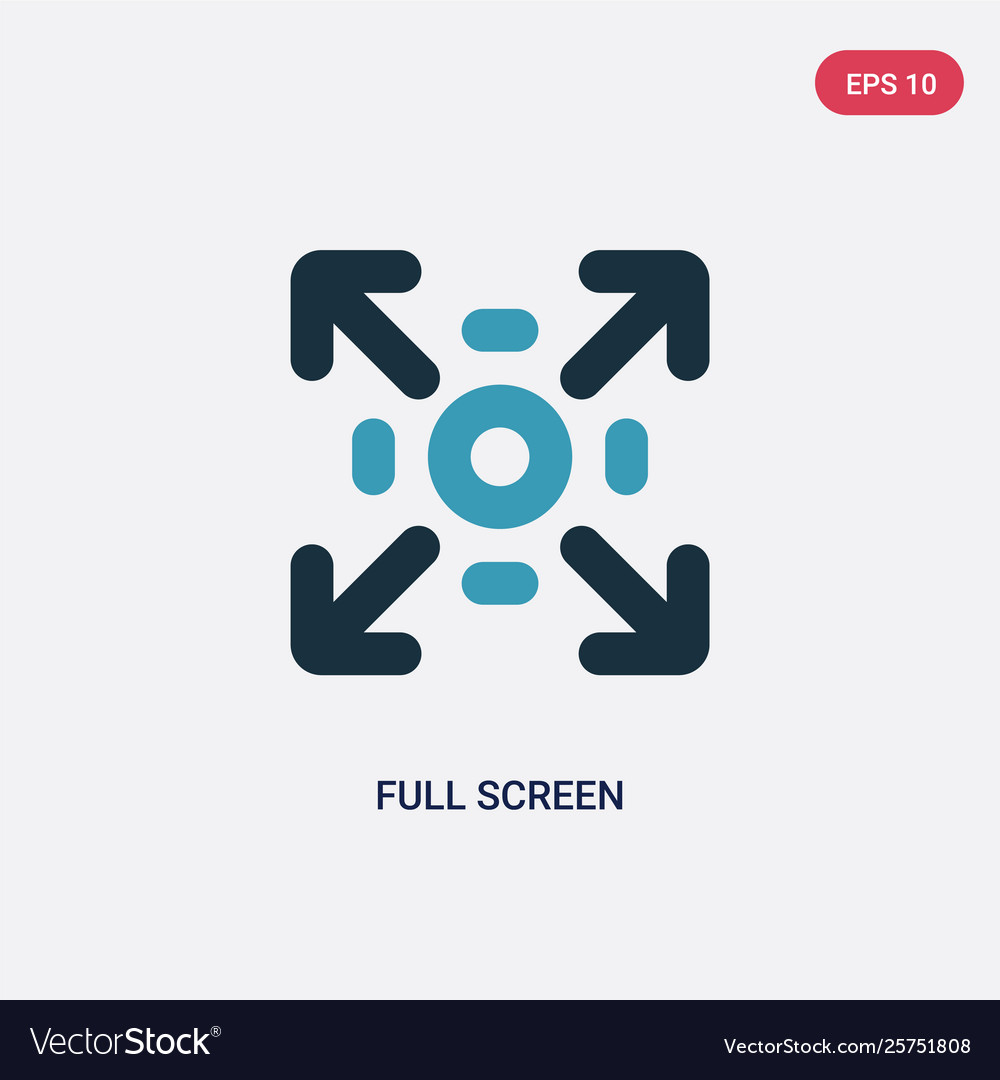 Two color full screen icon from user interface Vector Image