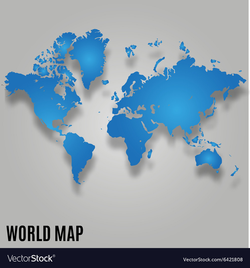 World map Royalty Free Vector Image - VectorStock